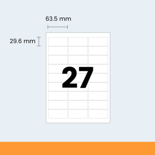 27 Labels per A4 Laser Label Sheet - Cheap Laser Labels